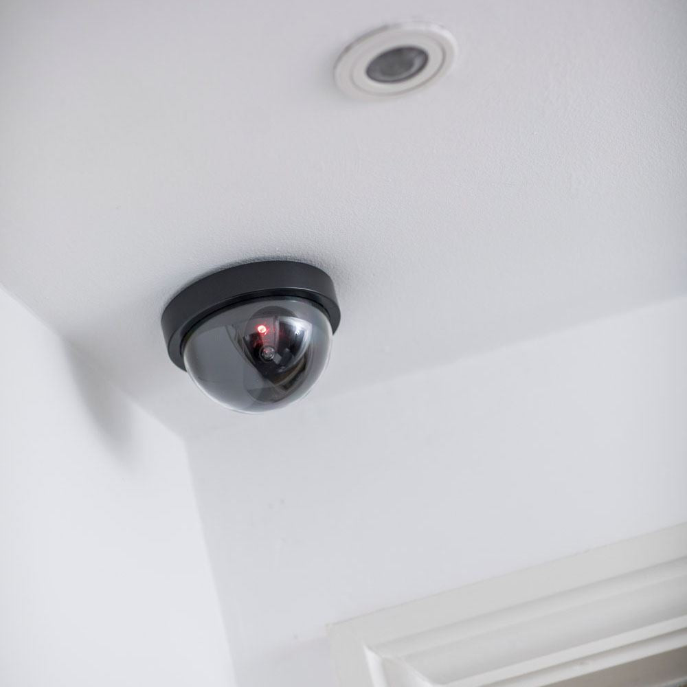 Mercury Dummy LED Dome CCTV Security Camera Deterrent with Red Flashin