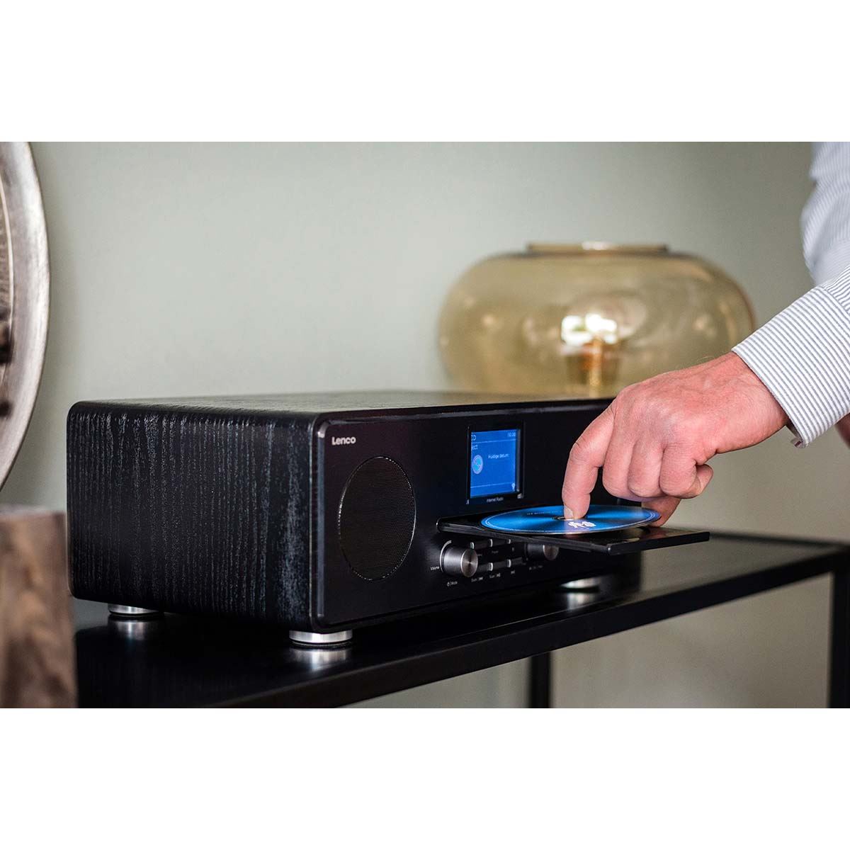 Lenco DAB+ FM radio with CD MP3 player Bluetooth® Black