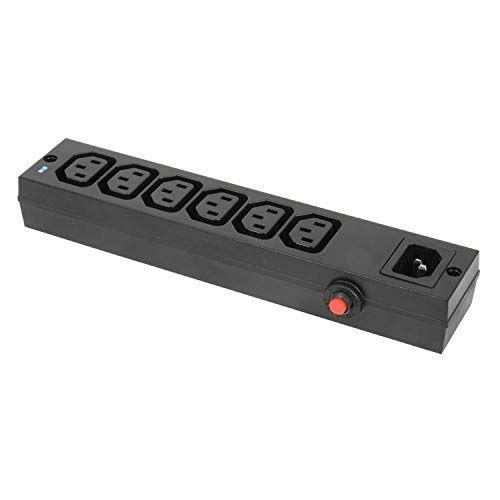 Pro Elec 6 Gang IEC Distribution Block with Overload Switch