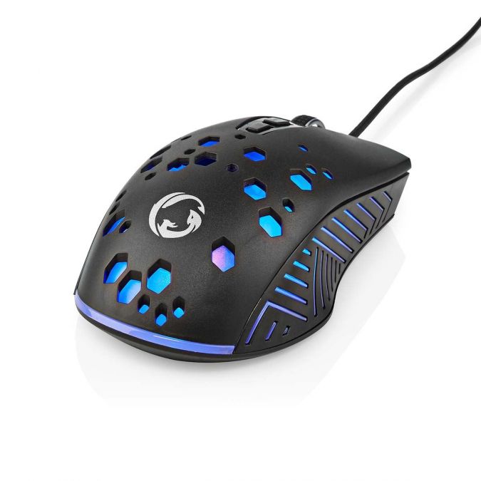 Nedis 7 Button Right Handed LED Backlit USB Wired Optical Gaming Mouse