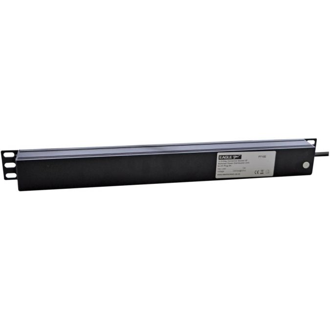 6-Way Horizontal 13A Switched PDU 19-Inch 1U Standardised Power Distribution Unit 2m Lead